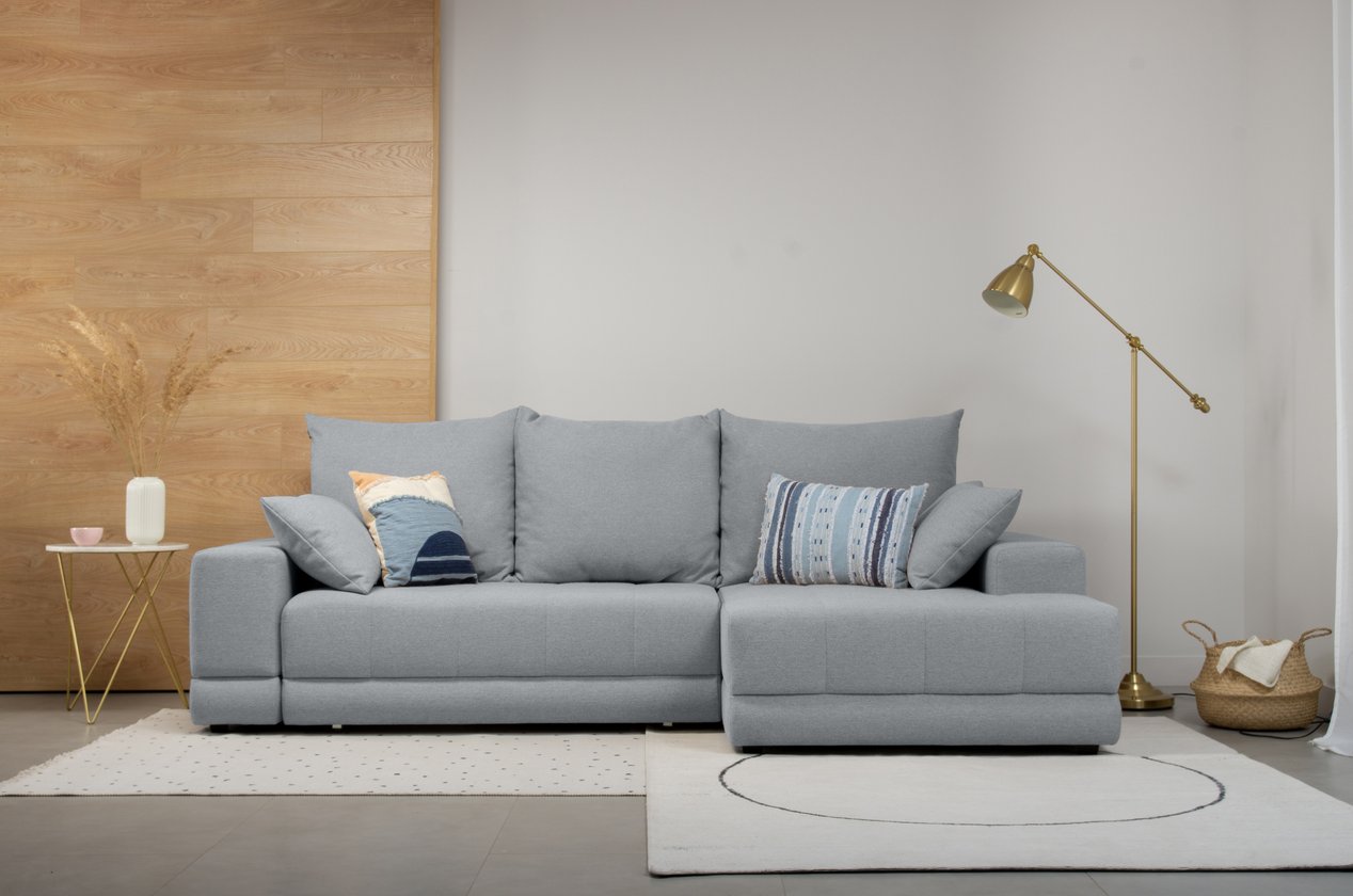 Диван угловой Дарол Textile Grey – купить в Москве по цене 49 990 ...